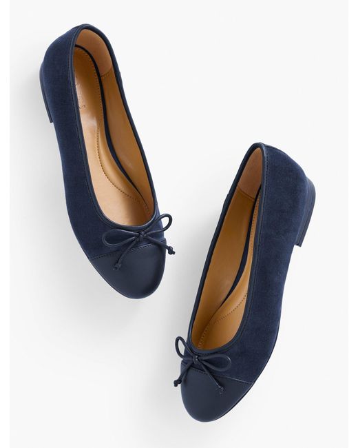 Talbots Madison Velveteen Ballet Flats in Blue | Lyst UK