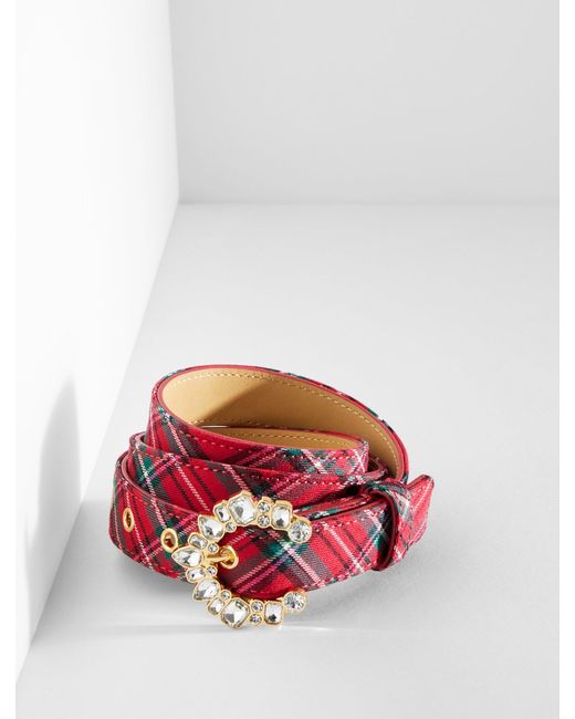 Talbots Crescent Buckle Belt in Red | Lyst UK