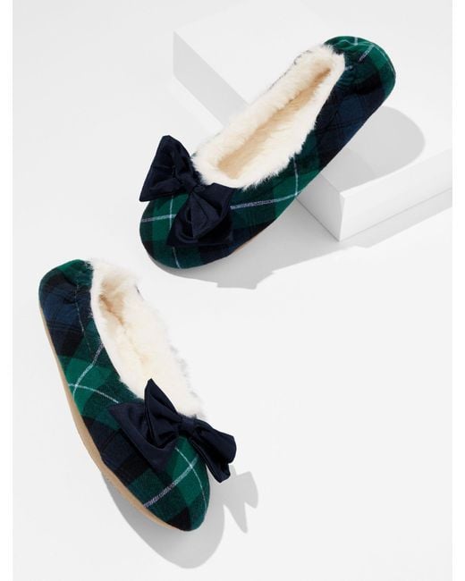 Talbots Lena Bow Slippers in Blue | Lyst UK