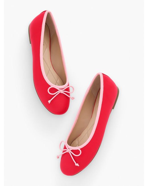 Talbots Blair Nappa Ballet Flats in Red | Lyst