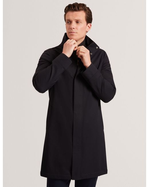 Ted Baker Ruabon Funnel Neck Longline Jacket With Liner in Black for ...