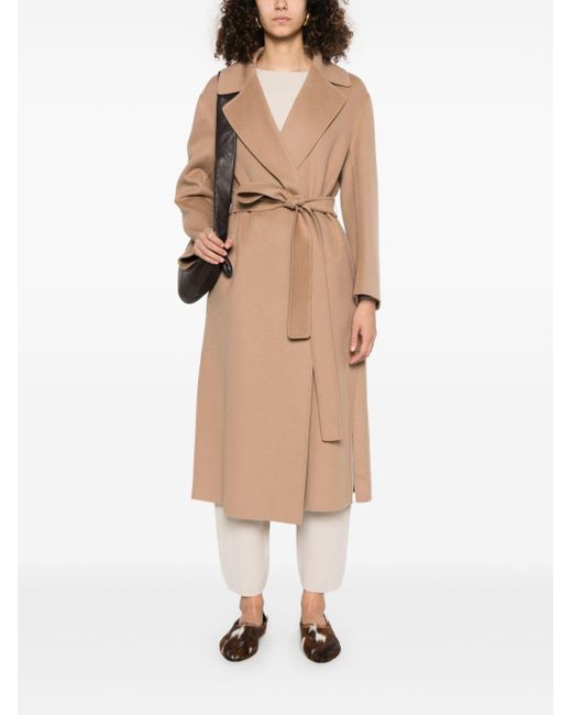 Max Mara Livia Coat in Natural | Lyst