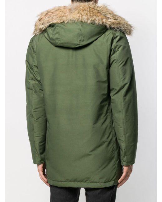 Woolrich Fur Artic Parka Verde Militare In Military Green Green For