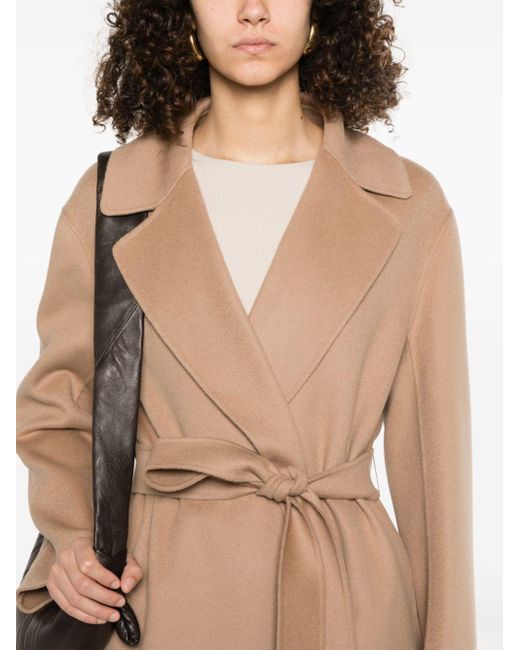 Max Mara Livia Coat in Natural | Lyst