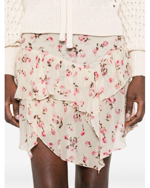 Isabel Marant Lolita Mini Skirt in Natural | Lyst UK