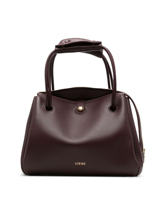 Loewe Madrid Medium Leather Handbag in Black | Lyst UK