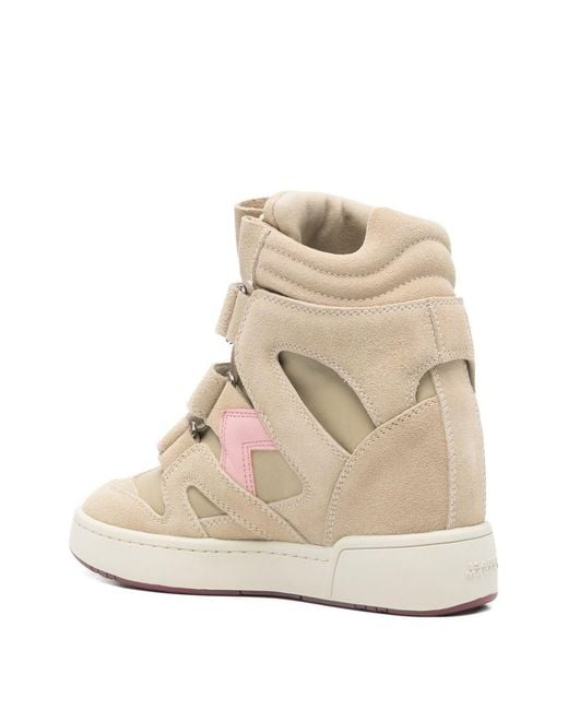 Isabel Marant Im3 Leather Sneakers in Natural | Lyst UK