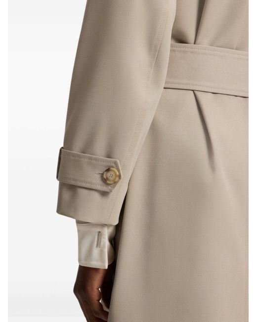 BOSS Ciolet Wool Trench Coat in Natural | Lyst UK