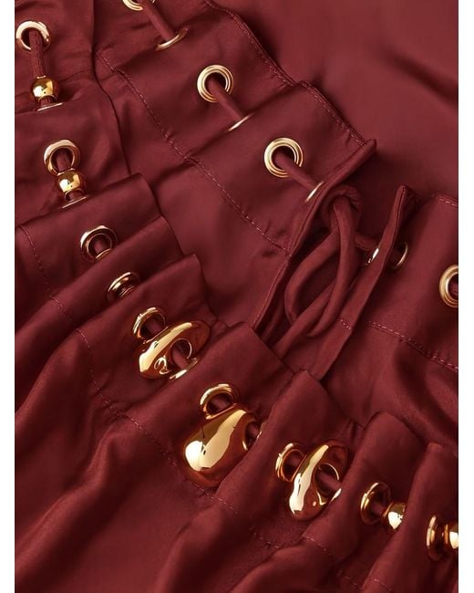 Zimmermann Aster Silk Blouse in Red | Lyst Canada