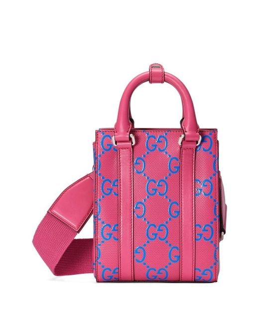 Gucci GG Logo-embossed Mini Tote Bag in Pink for Men | Lyst UK Gucci GG Logo-embossed Mini Tote Bag in Pink for Men | Lyst UK