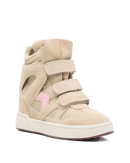 Isabel Marant Im3 Leather Sneakers in Natural | Lyst UK