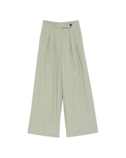Dries Van Noten Pamplona Cotton Trousers in Green | Lyst UK