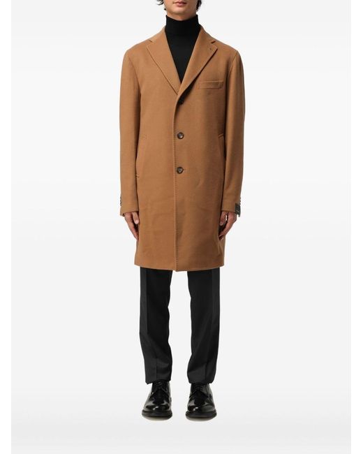 Tagliatore Bruce Cashmere Coat in White for Men | Lyst UK