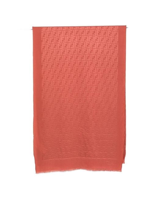 Fendi Ff Motif Scarf in Pink | Lyst UK