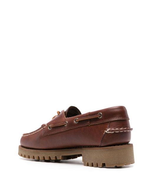 Sebago Ranger Waxed Leather Moccasin in Brown | Lyst UK