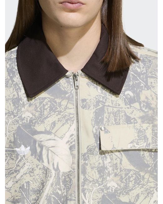adidas Originals Canvas Work Jacket in Grey for Men | Lyst UK
