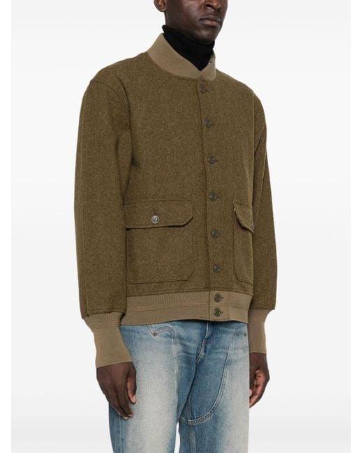 Filson Wool Bomber Jacket in Green for Men | Lyst