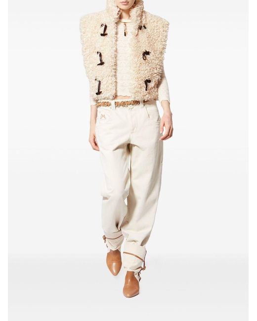 Isabel Marant Alisa Vest in Natural | Lyst UK