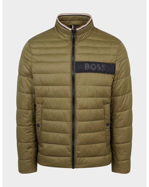 BOSS by HUGO BOSS Darolus Logo Jacket in Green for Men | Lyst