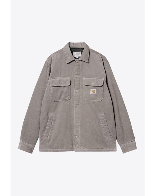 Carhartt Whitesome Corduroy Jacket in Gray for Men | Lyst