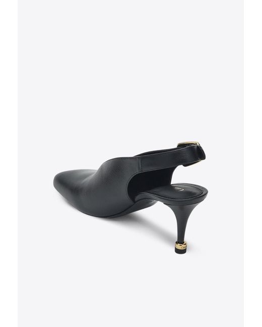 Chloé Andrea 70 Slingback Leather Pumps in Blue | Lyst