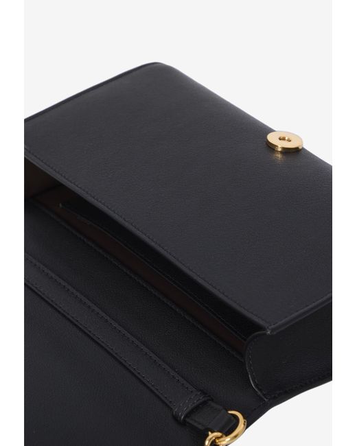 Chloé Iconic Logo Leather Shoulder Bag in White | Lyst