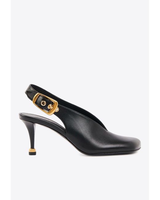 Chloé Andrea 70 Calf Leather Slingback Pumps in Black | Lyst