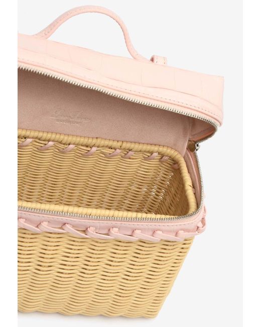 Loro Piana Extra Pocket L19 Wicker Pouch In Crocodile Leather in ...