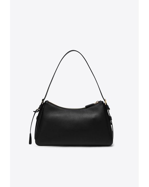 Prada Medium Aimée Leather Shoulder Bag in Black | Lyst