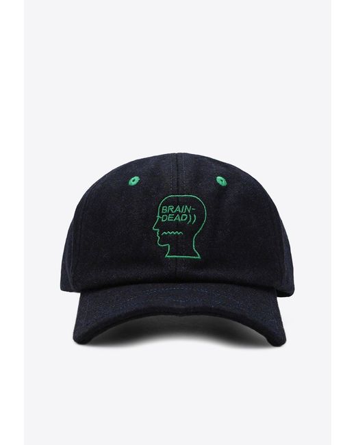 Brain Dead Logohead Baseball Cap in Blue for Men | Lyst