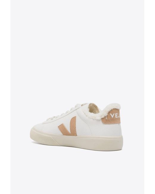 Veja Campo Winter Leather Sneakers in White | Lyst