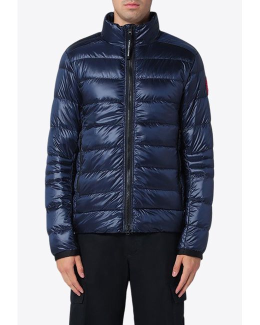 Canada Goose Crofton Glossy Down Jacket in Blue for Men | Lyst