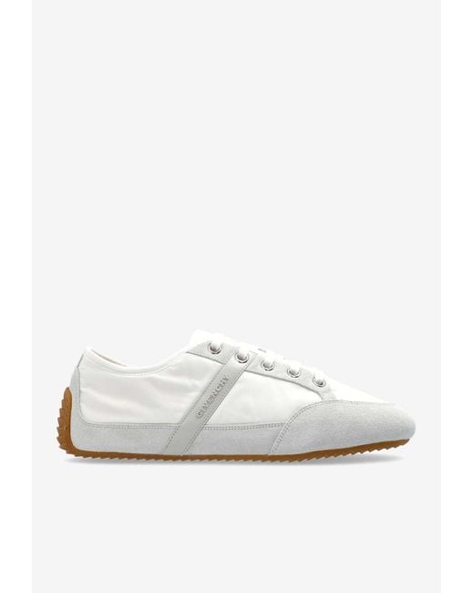 Givenchy Nylon And Suede Slim Sneakers in White for Men | Lyst
