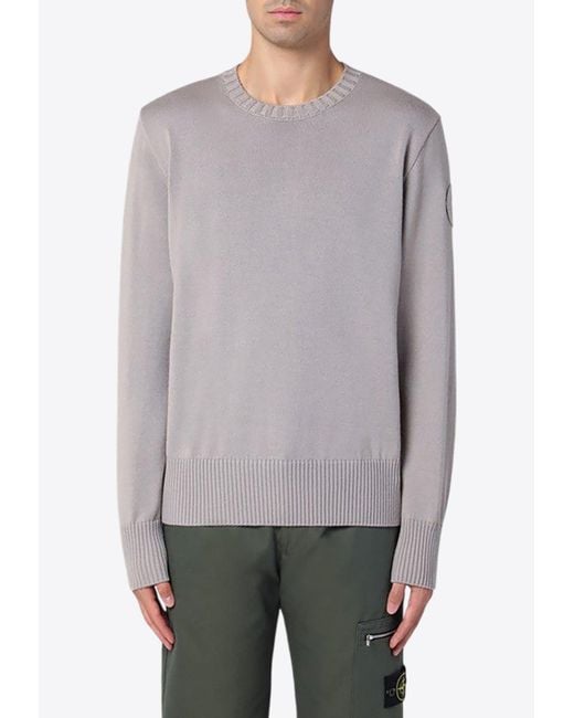 Canada Goose Rosseau Logo-Patch Wool Sweater in Gray for Men | Lyst