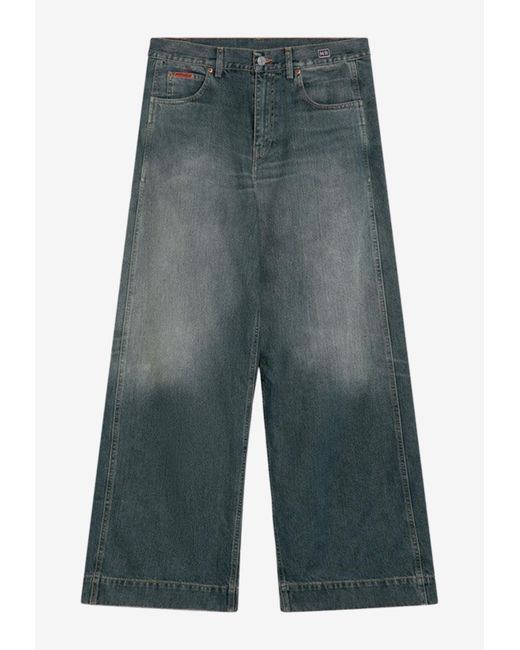 Martine Rose Straight-Leg Washed Jeans in Green for Men | Lyst