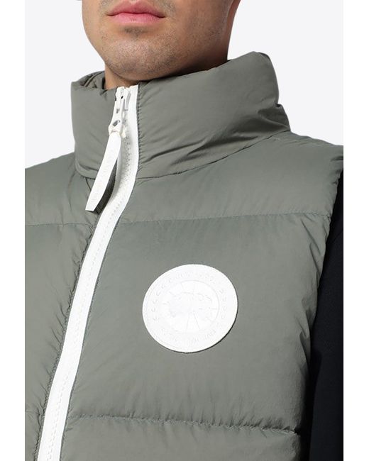 Canada Goose Laurence Logo Disc Puffer Vest in Gray for Men | Lyst