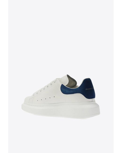Alexander McQueen Signature Oversized Leather Sneakers in White | Lyst