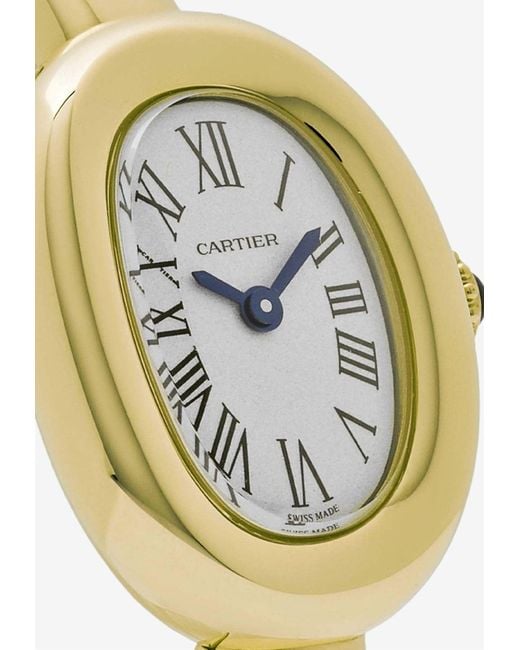 Cartier Mini Baignoire Watch in White | Lyst