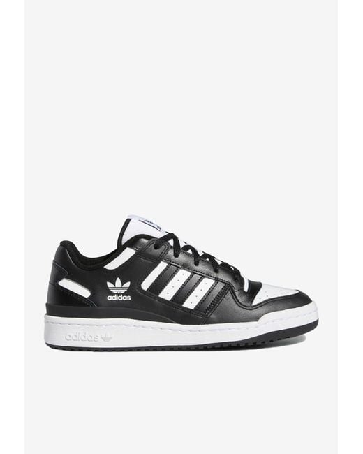 adidas Originals Leather Forum Low-top Sneakers in Monochrome (Black ...