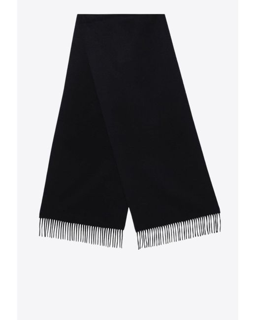 Destin Logo-Label Cashmere Scarf in Blue for Men | Lyst