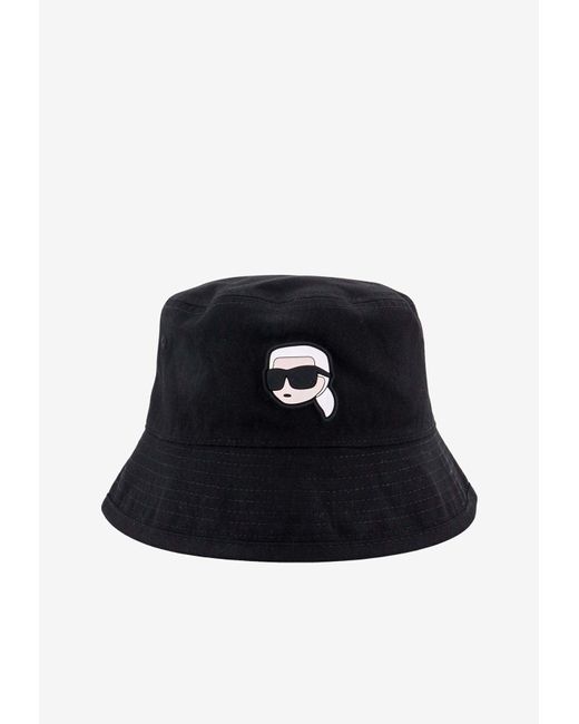 Karl Lagerfeld Ikonik Karl Patch Bucket Hat in Blue | Lyst