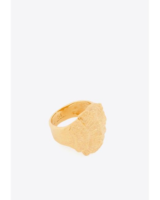 Chloé Textured Shells Ring in White | Lyst
