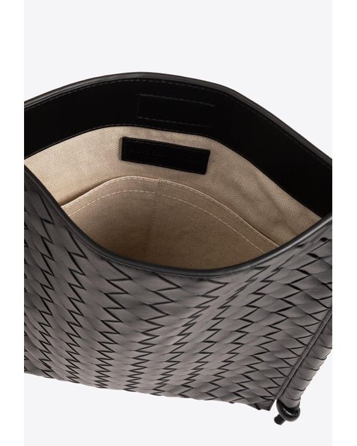 Bottega Veneta Large Flat Loop Intrecciato Leather Messenger Bag in ...