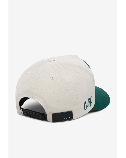 Amiri Two-Tone Embroidered Cap in Green for Men | Lyst