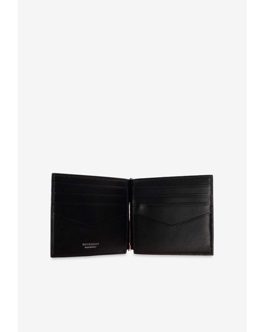 Givenchy Bi-Fold Monogram Leather Wallet in White for Men | Lyst