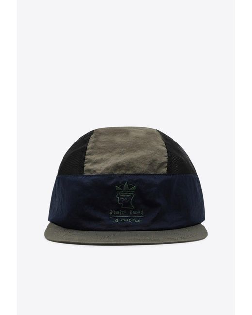 adidas Originals X Brain Dead Logo Embroidered Cap in Black for Men | Lyst