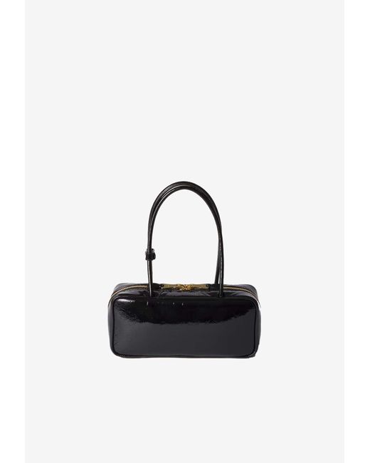 Miu Miu Beau Naplak Patent Leather Shoulder Bag In Black Lyst