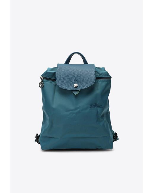 Longchamp Le Pliage Paon-Coloured Backpack M in Blue | Lyst