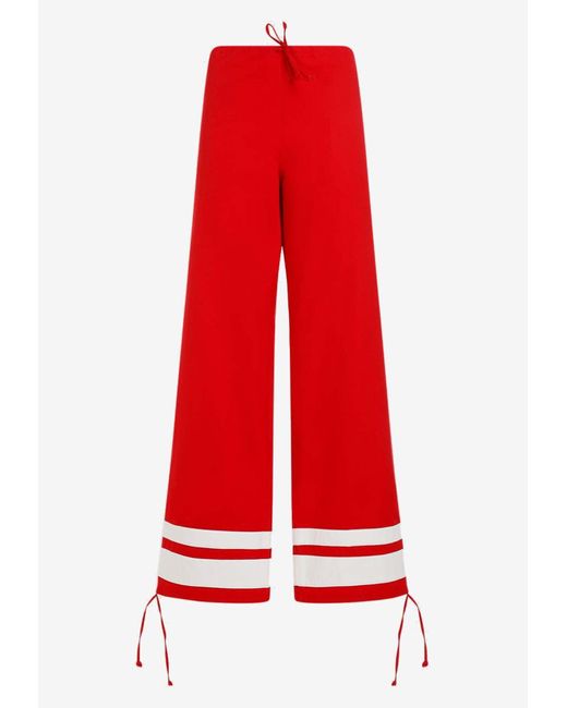 Gucci Logo-applique Track Pants in Red | Lyst