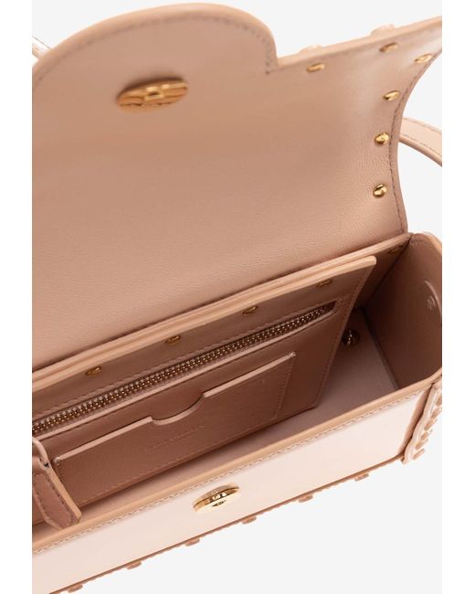 Balmain B-Buzz Dynasty Leather Crossbody Bag in Natural | Lyst